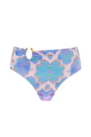 SOPHIA ALEXIA Orchid Paradise Bora Bora High Waist Bikini Bottom - Yellow