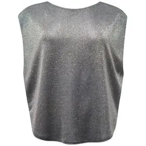 ME & THEE Silver / Grey Nail Biter Silver Grey Lurex Tee