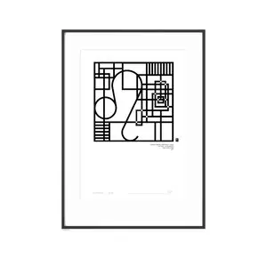 Curiosity Snug Zodiac Series Abstract Lines Leo Print - Black