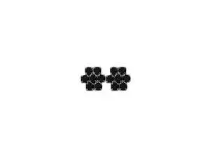 VICKISARGE The Hive Earrings In Platinum Pierced - Black