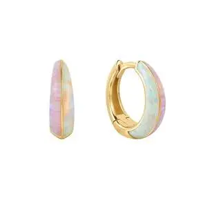LA KAISER Opal Ombre Deux Huggie - Gold