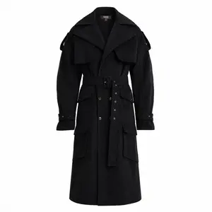 LUROQ LONDON Textured Utility Trench - Black