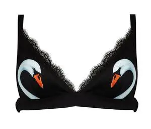 NOBLESSE OBLIGE Swan Bralette - Black