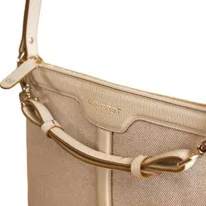 MIA FIRST - VENEZIA Neutrals Clutch Petitemia Canvas Sand - White