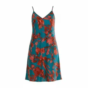 DECOFLUX HOME Blue / Red Cotton Night Dress Rainbow Blue - Blue/red