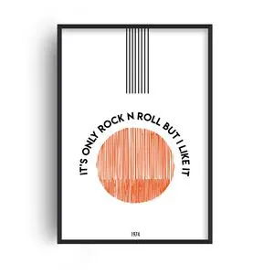 FANCLUB It's Only Rock N Roll But I Like It Rolling Stones Music Art Print - White