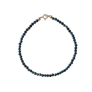 HERSELF COLLECTIONS Gold / Blue 14k Solid Gold Blue Sapphire Bracelet - Gold/blue