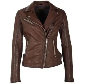 Mauritius Moto Leather Jacket Sofia - Brown