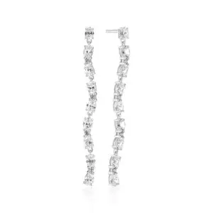 SIF JAKOBS JEWELLERY Ellera Ovale Tredici Drop Earrings - Silver