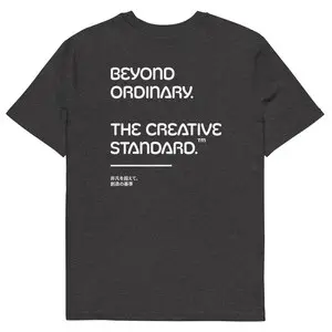 ANCHOR & CREW Heather Beyond Ordinary Creative Standard Organic Cotton T-shirt - Black