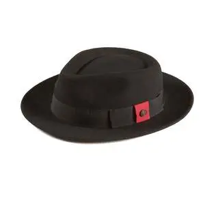 DASMARCA HATS Pablo Noir Felt Wide Brim Wool Felt Fedora Hat - Black
