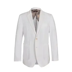 DAVID WEJ Ashford Relaxed Single Breasted Blazer - White