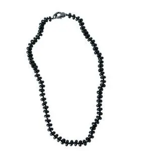 TAYLOR REESE Onyx Hand Knotted Candy Crush Necklace - Black