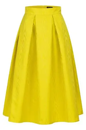 MARIANNA DÉRI Midi Skirt With Moiré Effect Lemon - Yellow