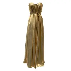 IMAATU Metallic Faux Leather Corset Gown - Gold