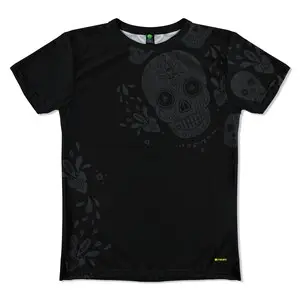 FISHIRT T-shirt Sport Mexican Skull Graphic Flatmuertos
