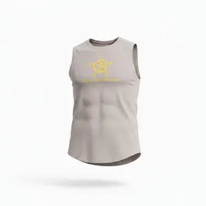 CHUKS COLLINS Logo Printed Tank Top Gray Diffusion Collection
