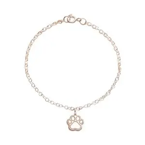 POSH TOTTY DESIGNS Sterling Paw Print Dinky Charm Bracelet - Silver