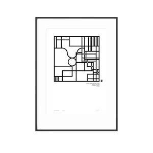 Curiosity Snug Zodiac Series Abstract Lines Taurus Print - Black
