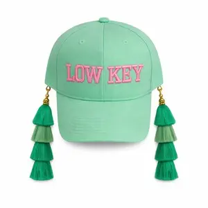 JULIA CLANCEY Low Key Mint Tasseltastic Trucker Cap