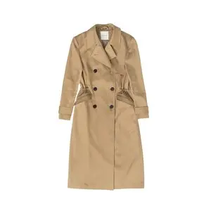LAELEN Neutrals Pure Cotton Double Breasted Trench Coat - Beige