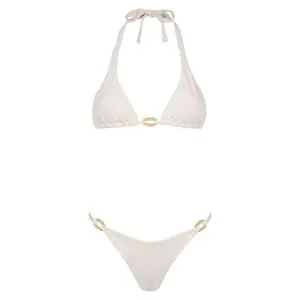 ACUARELA BRAND Capri Halter Bikini Set Off - White