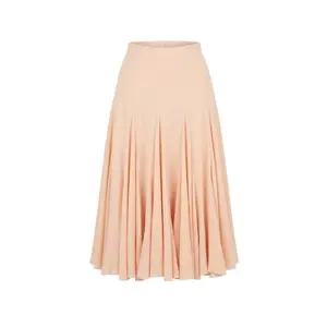 GEORGETTE Neutrals Soft Peach Blossom Midi Skirt - Orange