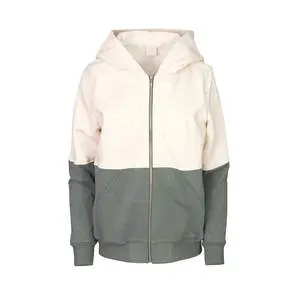 OH!ZUZA NIGHT&DAY Two-tone Zip-up Hoodie With Organic Cotton And Hemp Blend