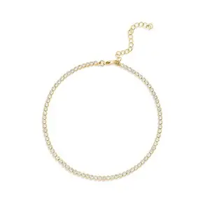 SHYMI Three Mm Round Bezel Anklet - Gold