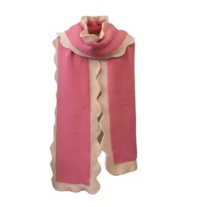 Saachi Scallop Trim Knit Scarf