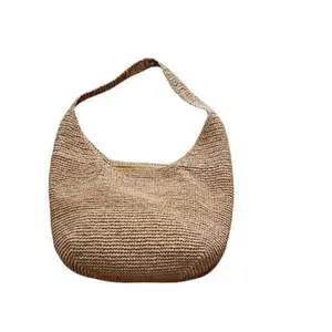 SPRINGMOONATELIER Raffia Shoulder Bag - Brown