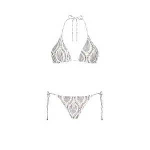 AGUACLARA Sultana Triangle Top Side Tie Bottom - Grey