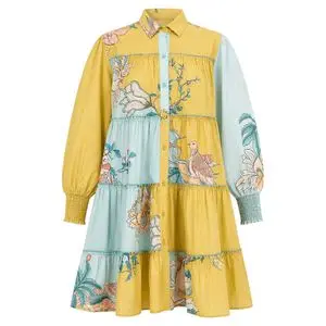 MAISON QALA Azalea Basil Dress - Green/blue