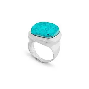 WARE COLLECTIVE Blue / Silver Turquoise Colour Pop Ring Blue/silver