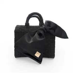RYE LINE Julia Bow Handbag Black