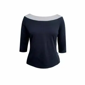 FROCK TALES Boating Top In Navy And White - Blue