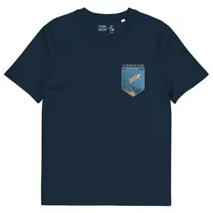 ANCHOR & CREW Navy Think Ocean Turtle Love The Planet Organic Cotton T-shirt - Blue