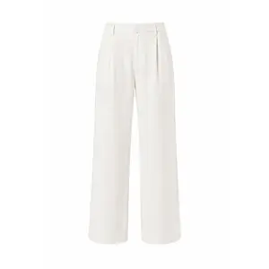 ASHITA FERNANDES Abigail Plain Linen Pants - White
