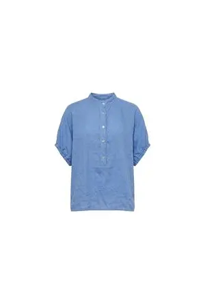 JAMES LAKELAND Relaxed Linen Blouse - Blue