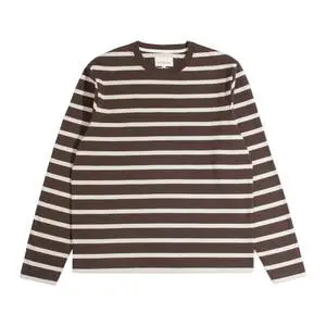 FAR AFIELD Breton Stripe T-shirt - Brown
