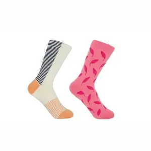 PEPER HAROW - MADE IN ENGLAND Honey Anne & Leaf Socks 2 Pack - Pink