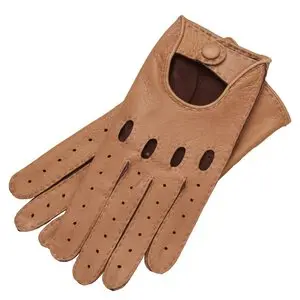 1861 GLOVE MANUFACTORY Rome Deerskin Driving Gloves In Coco - Brown