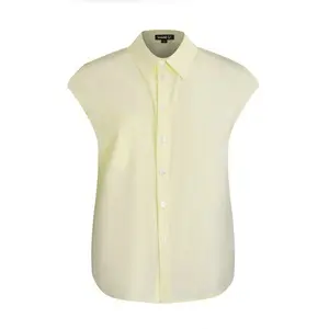 SMART AND JOY Classic Short-sleeve Blouse - Yellow
