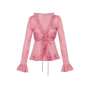 ANSE VICTORIN Lily Silk Blouse - Pink