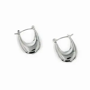 SUPERDIVAJEWELLERY Curve Drop Earrings - Silver