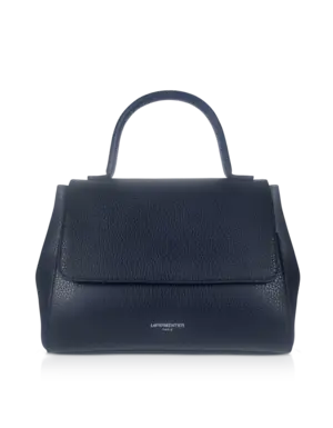 LE PARMENTIER Ladyfinger Top Handle Ladybag W/strap - Navy Blue
