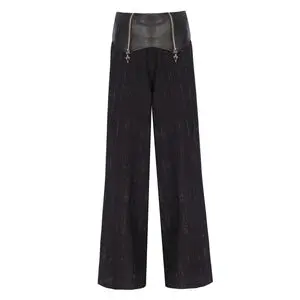 MIRIMALIST Vega Tweed Maxi Pants - Black