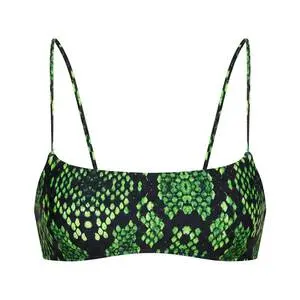 SUNKISSED Le Sporty Bikini Top Black Mamba - Green/black