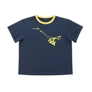 LILIA MUNN Boxy Organic Cotton Graphic Tee – Gray - Grey