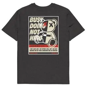 ANCHOR & CREW Heather Four Busy Doing Nothing Editions Organic Cotton T-shirt - Black